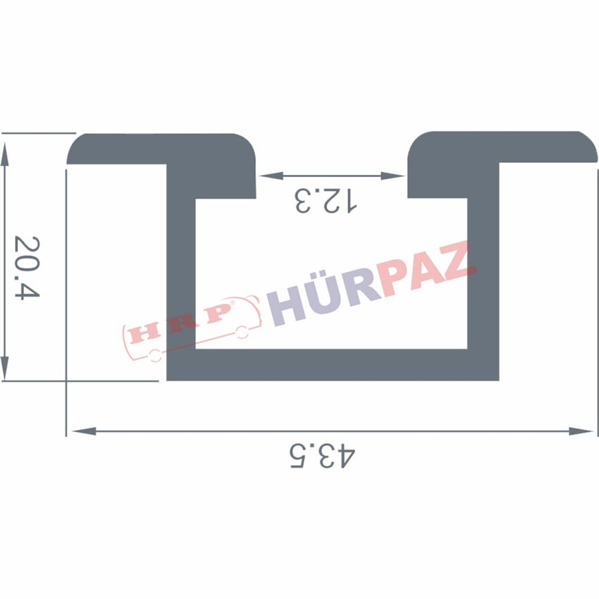 MINIBUS SEAT RAIL ALM.PROFILE - Hürpaz